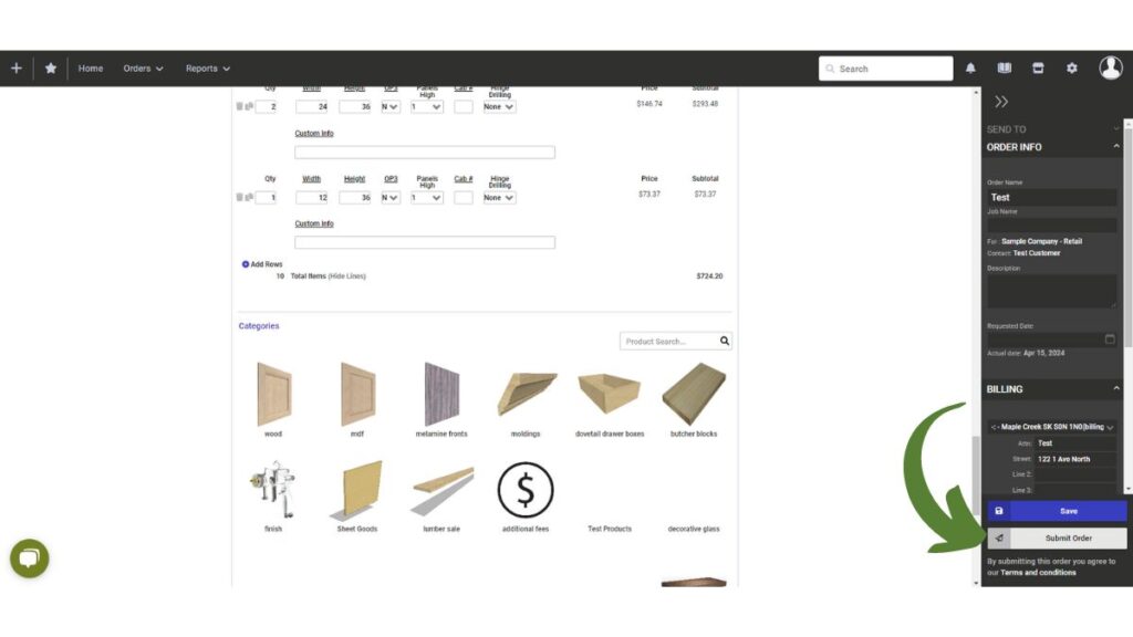 Cutting Edge order confirmation process